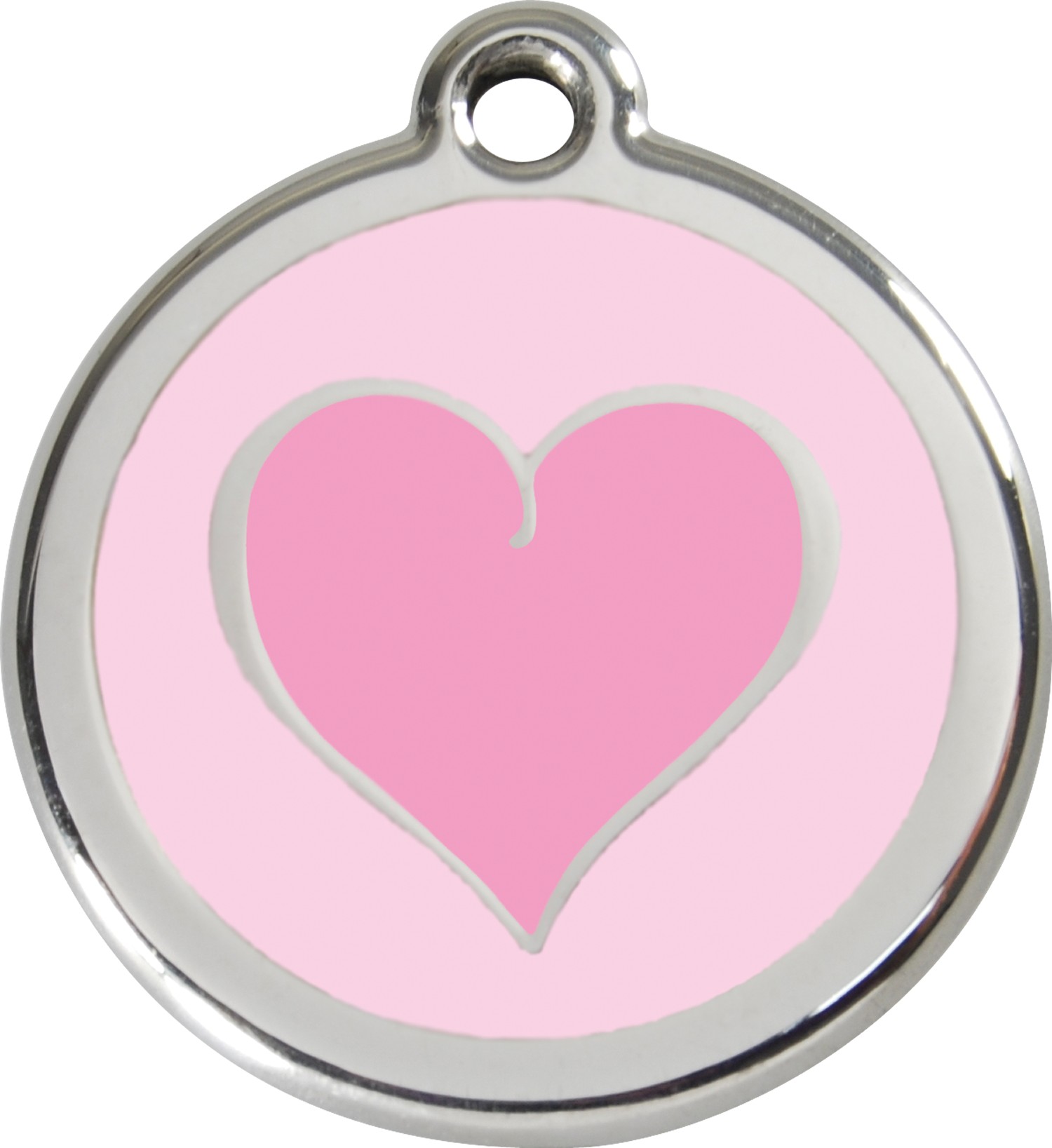 Hondenpenning luxe "Hart Roze" - Hondenpenning.net