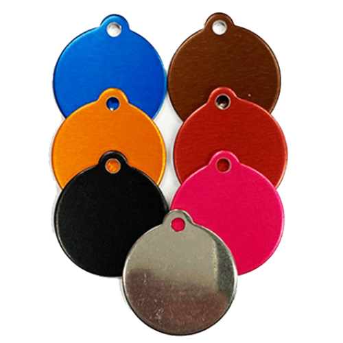 Standaard hondenpenning rond met oog - Hondenpenning.net